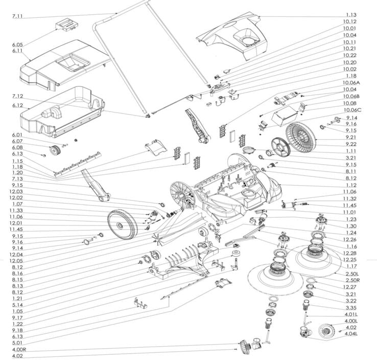 Haaga Sweeper Mechanical Drive Set Item # 456904 – Janitorial Equipment ...