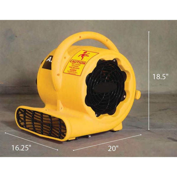 BISSELL Commercial AM10.D 1/3 HP Yellow 3-Speed Stackable Air Mover ...